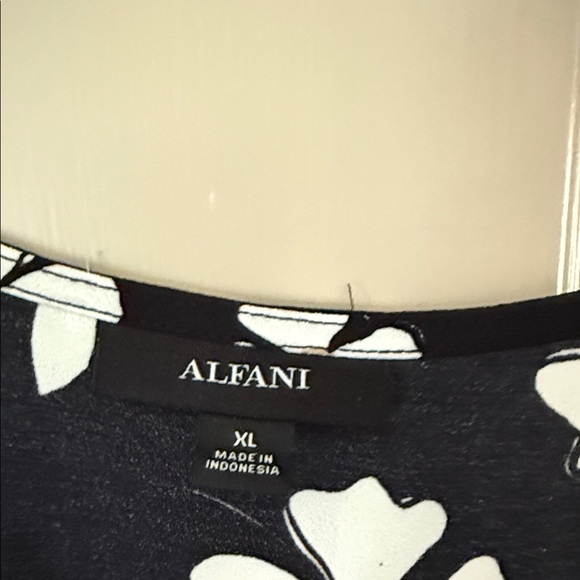 Alfani | Dresses | Alfani Monochrome Floral Blouse | Poshmark